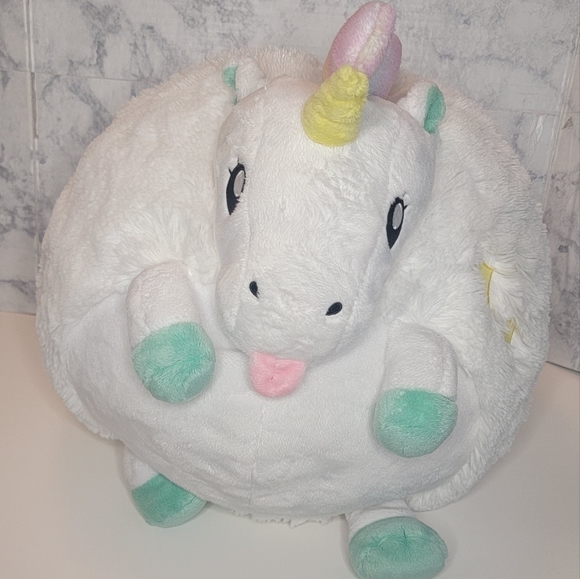Squishable | Toys | Squishable Unicorn White Rainbow Large 5 Rare Fuzzy Retired Plush | Poshmark
